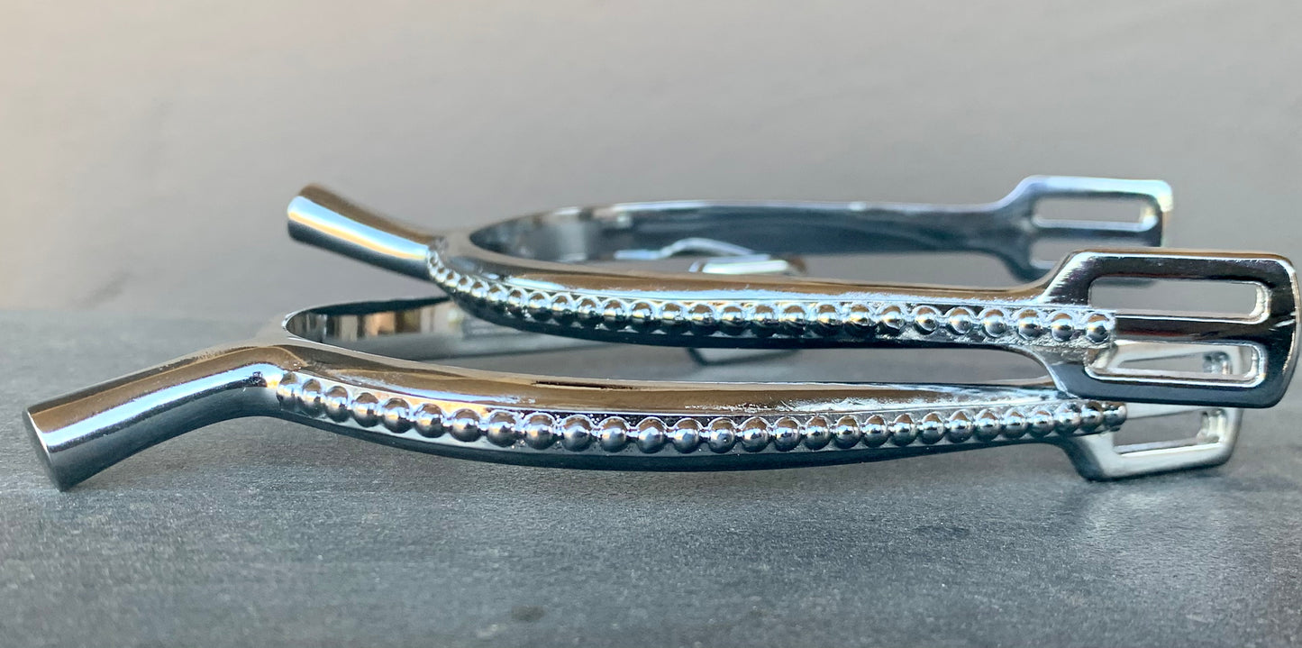 Ladies 1" Silver Dots Prince of Wales Spur