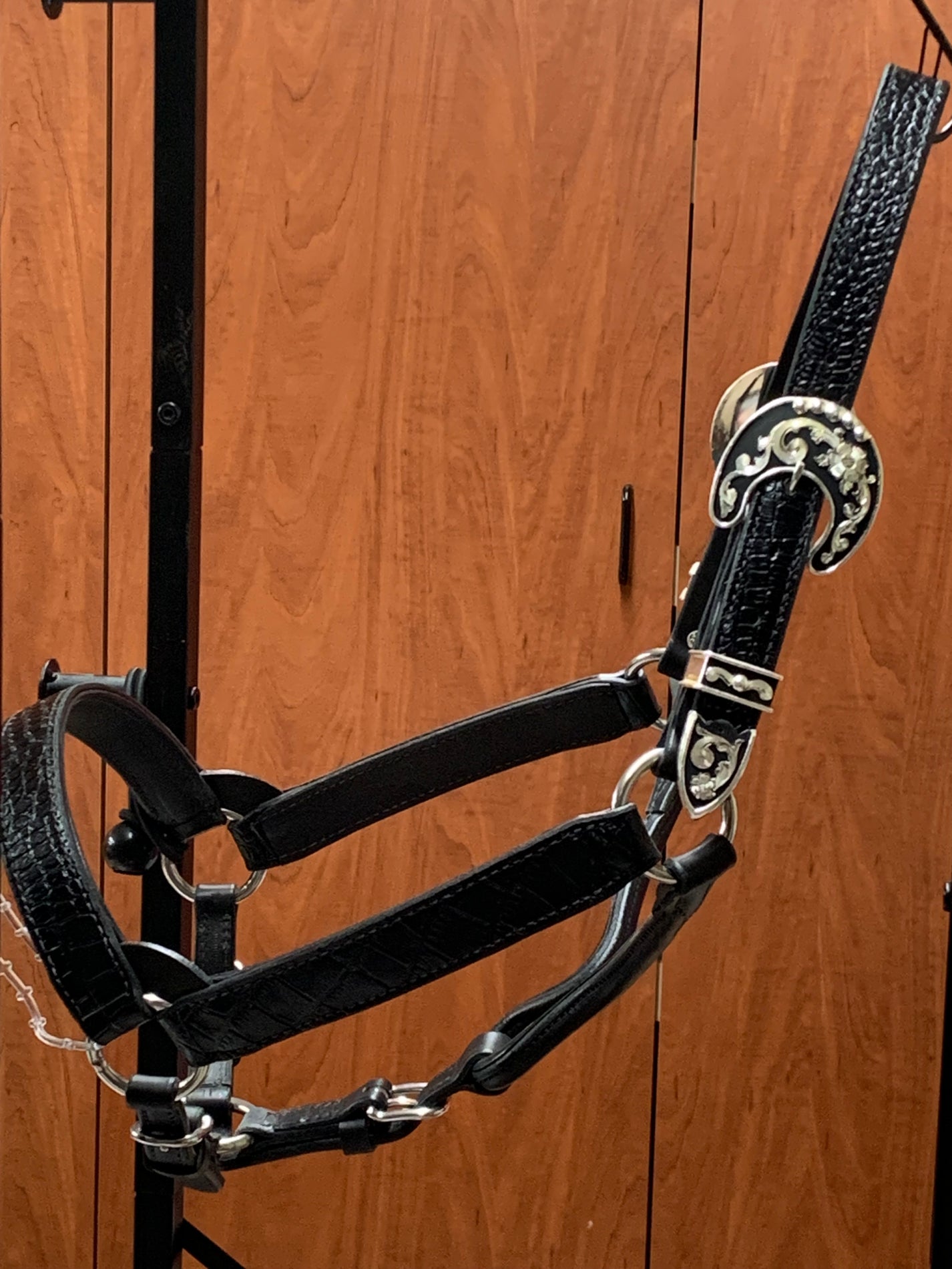 Leather Crocodile Embossed Halter - Customize Your Own